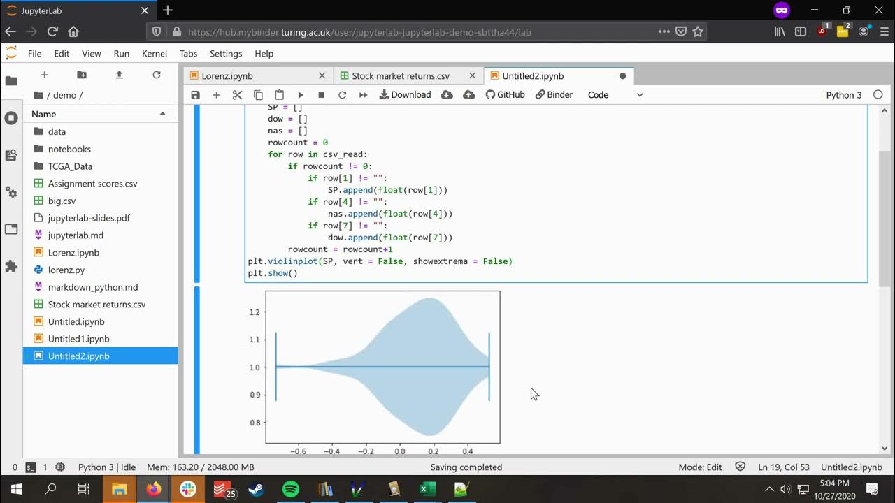 Python 4: Making violin plots, histograms, and using the grid system in pyplot - YouTube