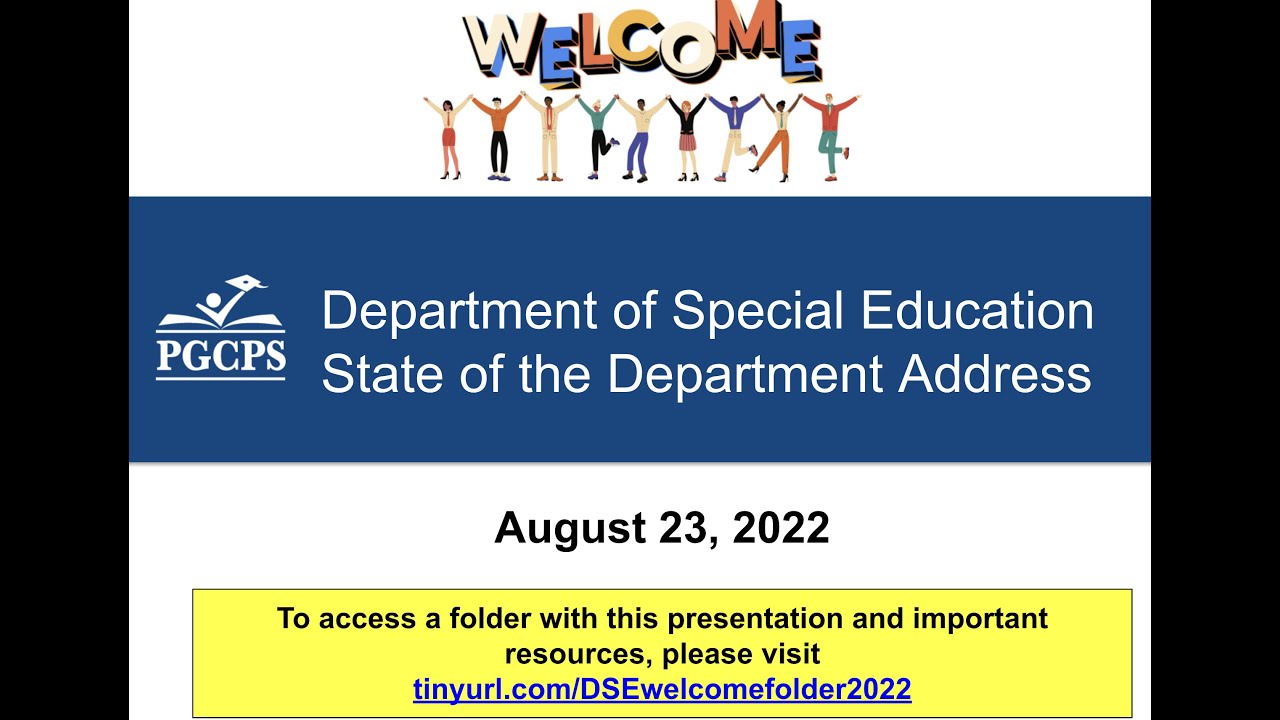 2022 DSE Welcome and State of the Department Address - YouTube