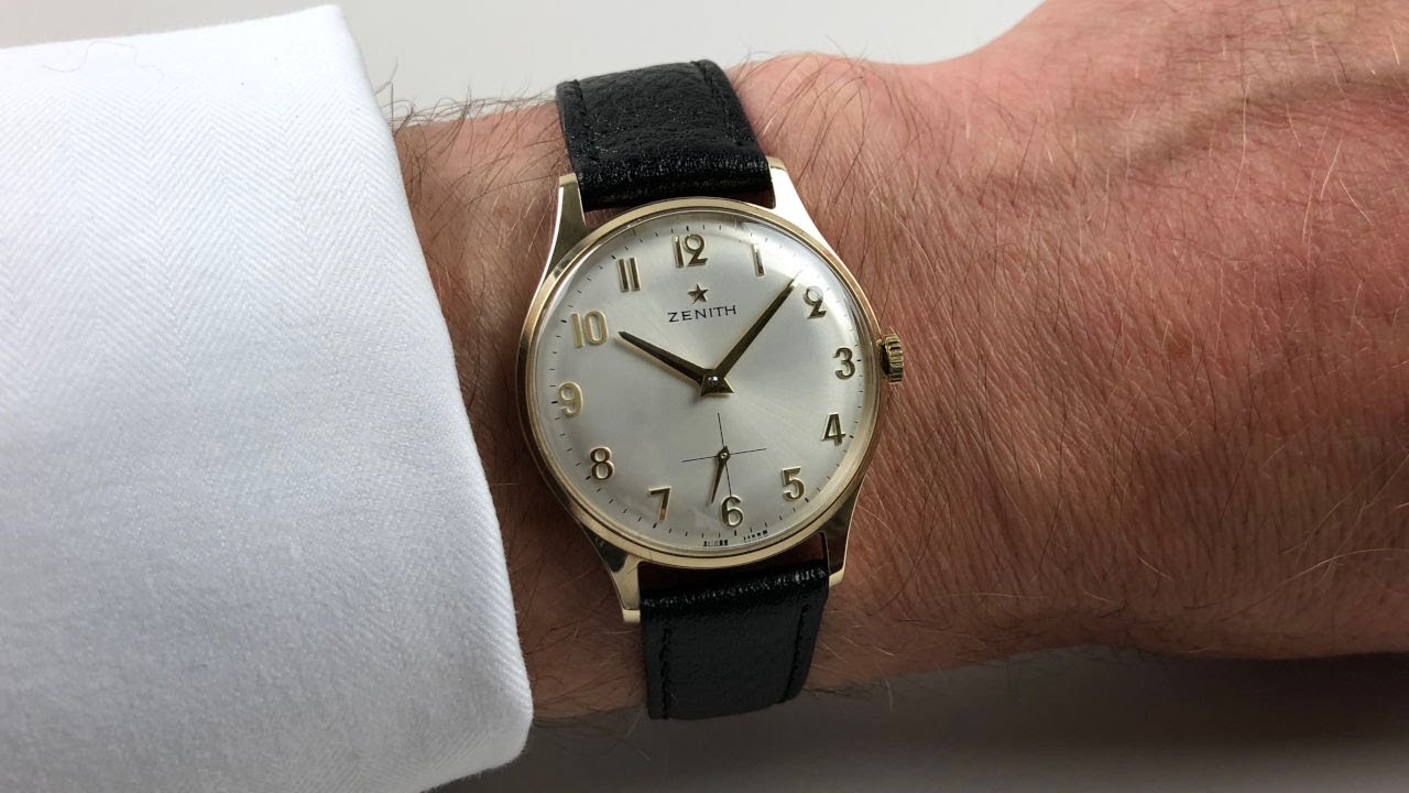 Zenith cal. 2541 gold vintage wristwatch, hallmarked 1971 - YouTube