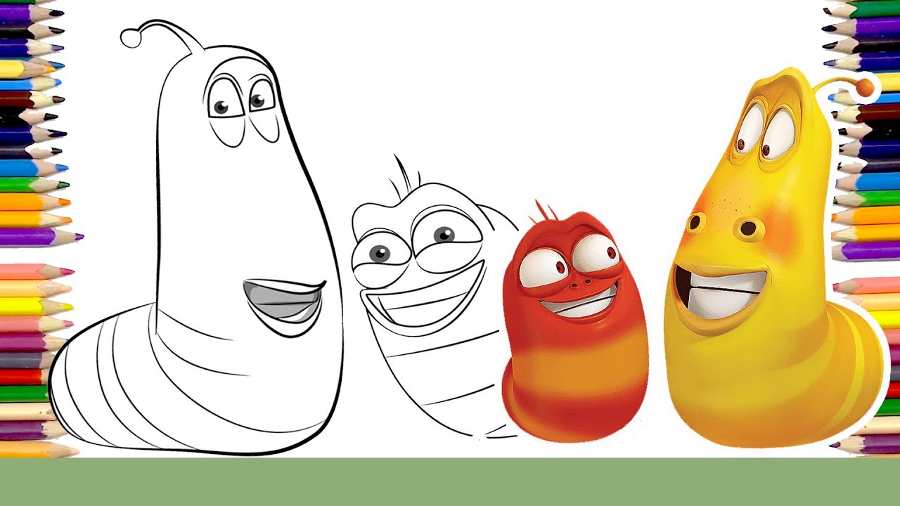 COMO PINTAR PERSONAGENS DO DESENHO LARVA - YouTube