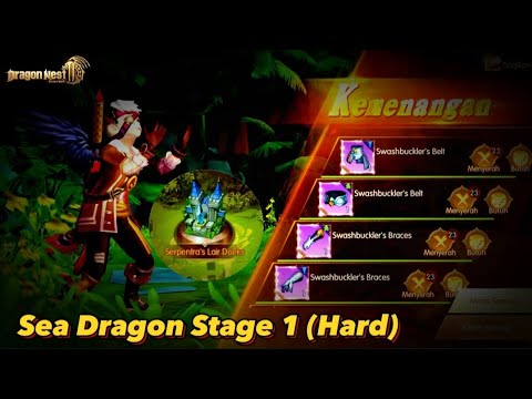 Sea Dragon Stage 1 (Hard) Dark Moonlord || Serpentra`s Lair - Dragon ...