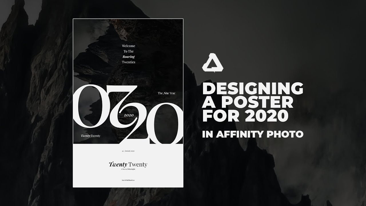 A 2020 Poster Designed in Affinity Photo | Speed Art - YouTube