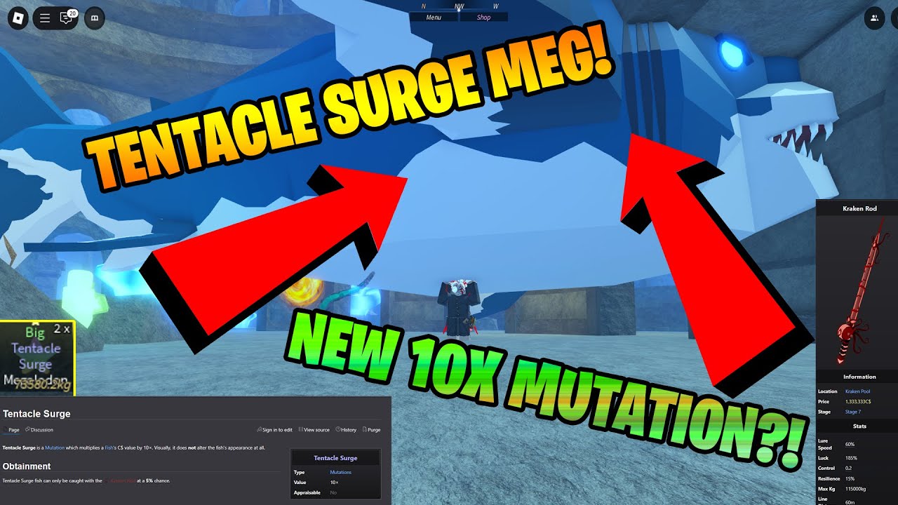 NEW RAREST BIG TENTACLE SURGE MEG??? ONLY 5% CHANCE OF CATCHING HIM ...