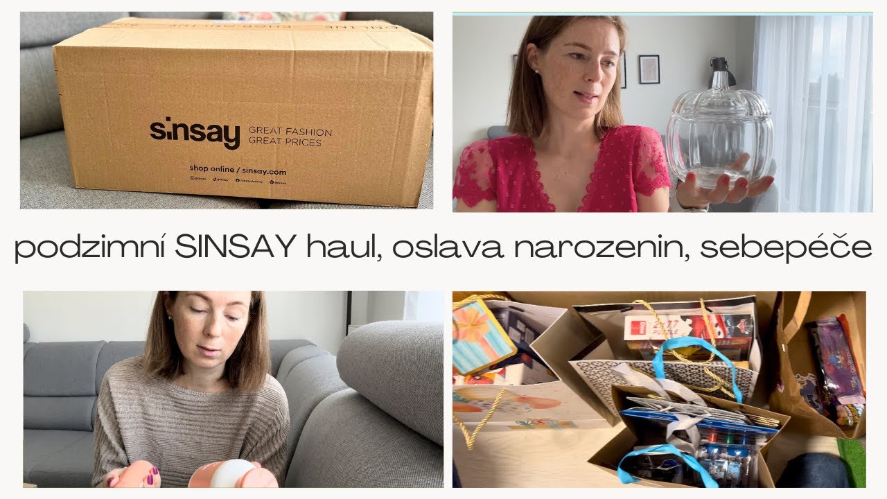 PODZIMNÍ SINSAY HAUL🍁| KLUKŮ NAROZENINOVÁ OSLAVA🎂| PÉČE O SEBE 💅🏻 - YouTube