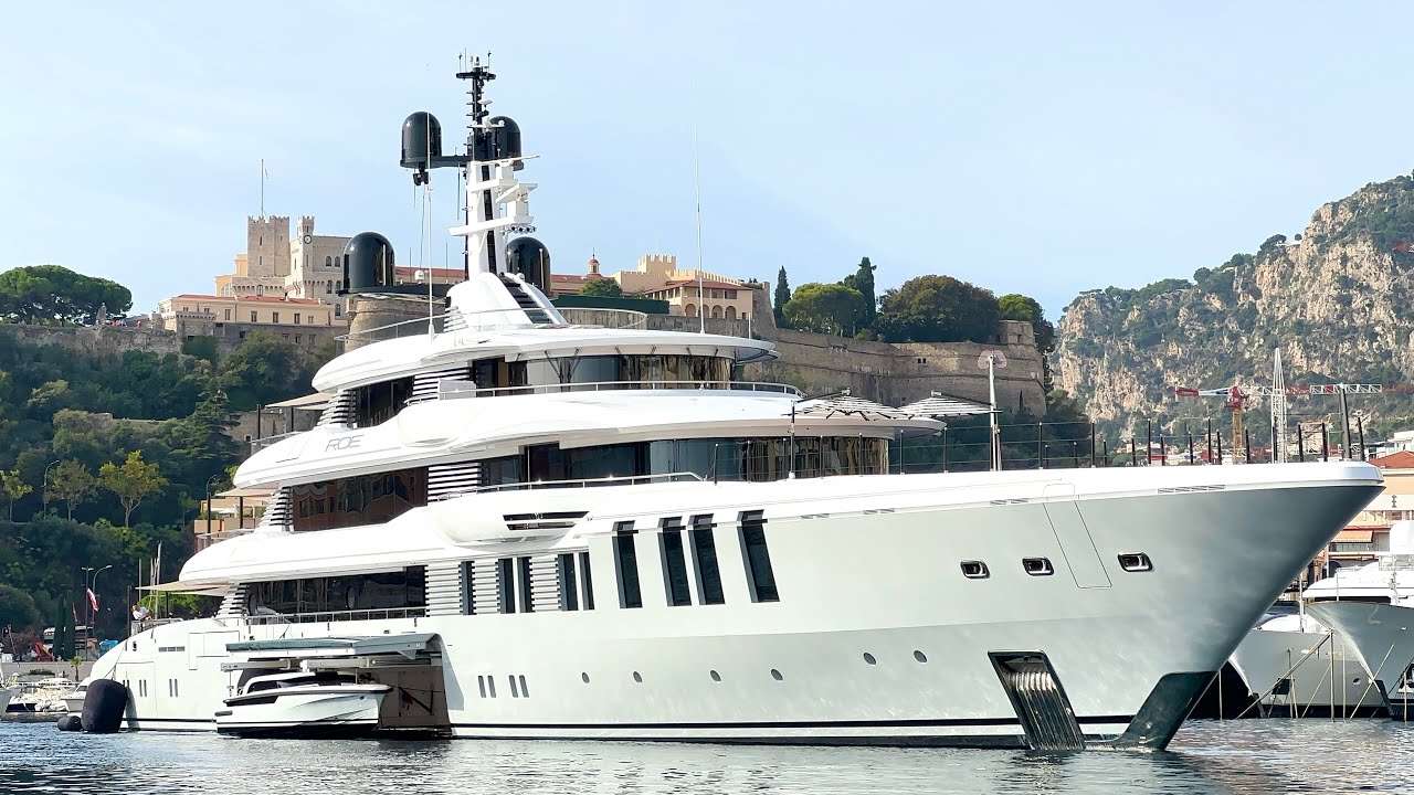 Stunning 74m Luxury Superyacht ROE Leaving Port of Monaco #billionaire ...