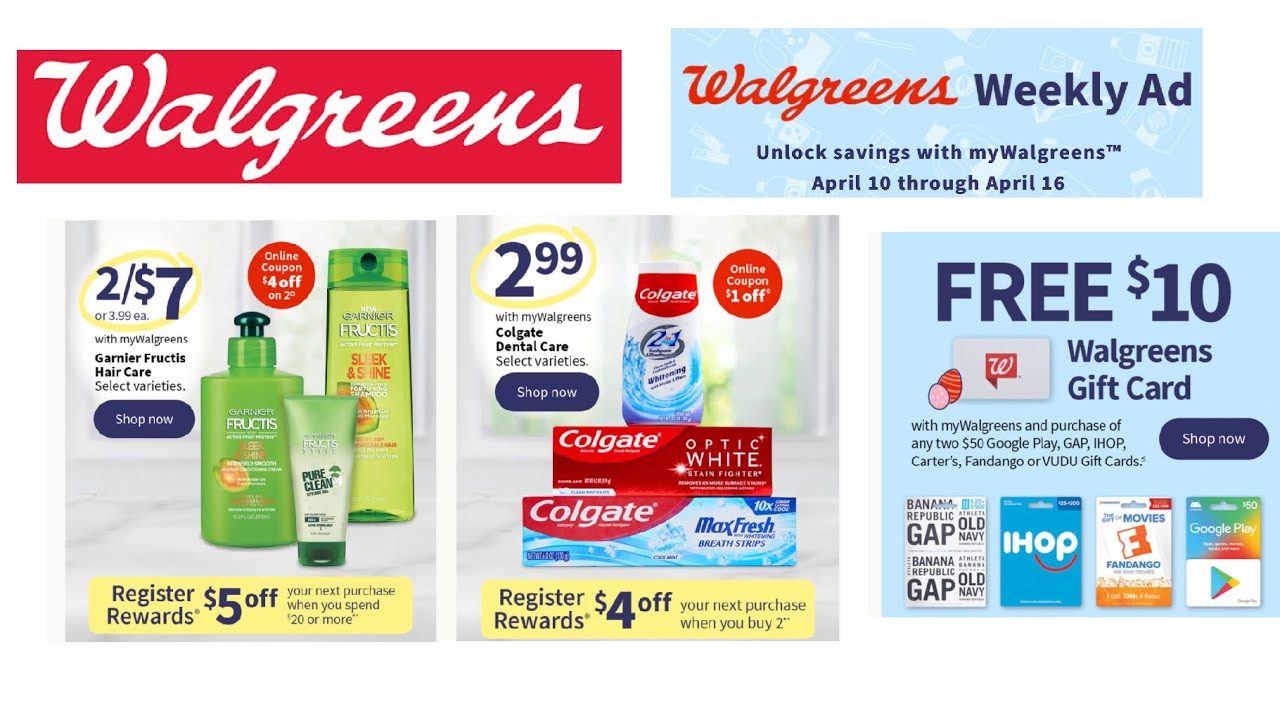 Walgreens Ad Preview April 10th - April 16th - YouTube