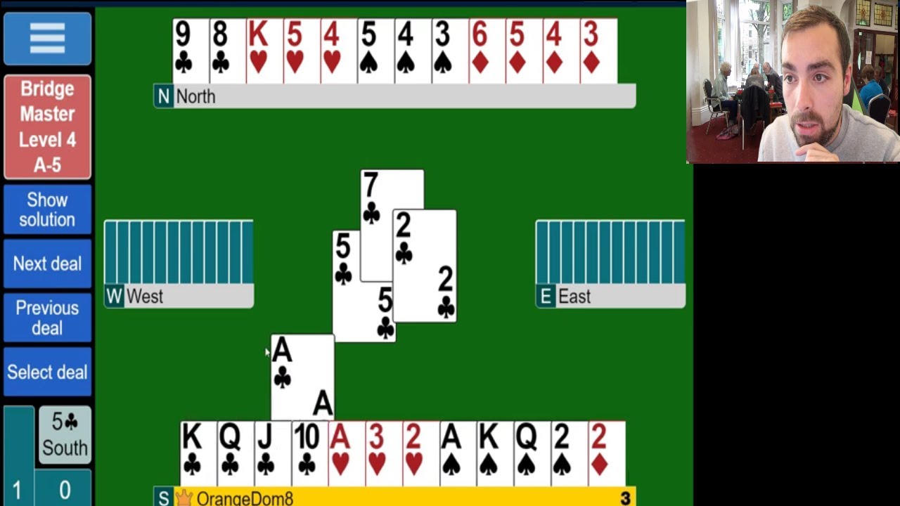 Bridge Master Expert Level Challenge Hand ~ 5 CLUBS - YouTube