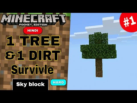 SkyBlock#1-One Block & One TREE -Survival [MINECRAFT PE] - YouTube