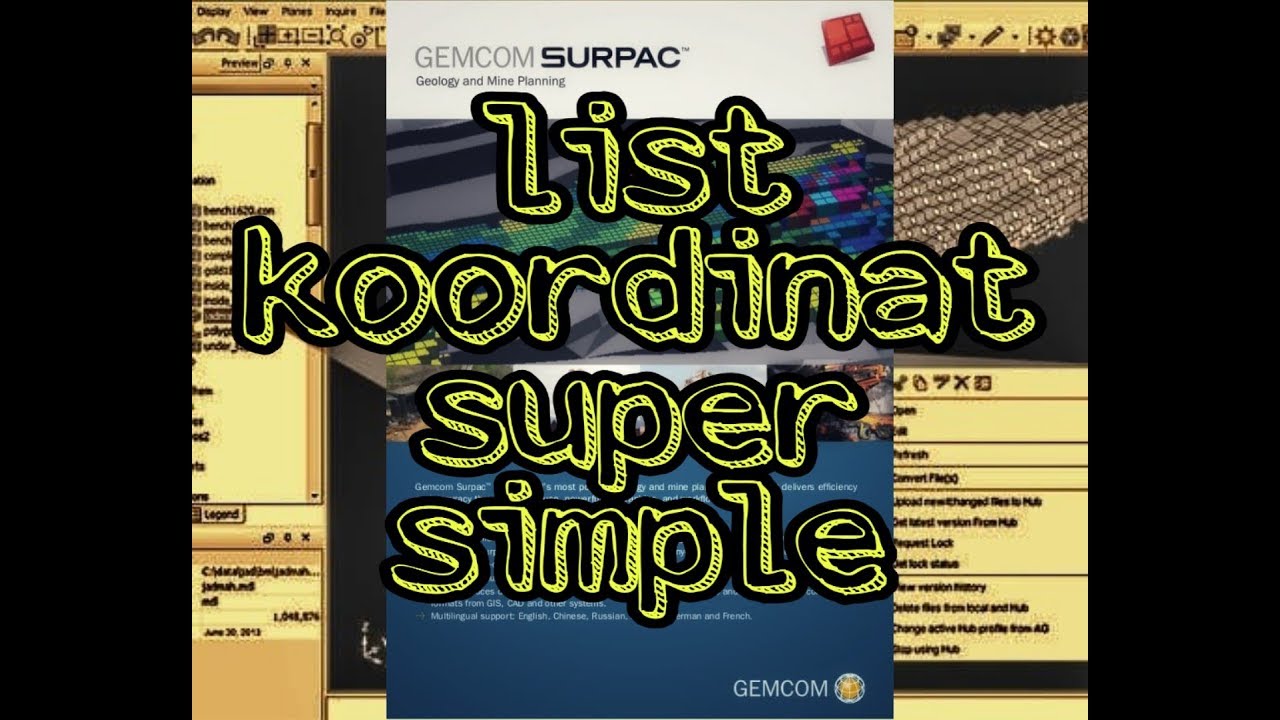 Tutorial Surpac - Menampilkan Koordinat Design - YouTube