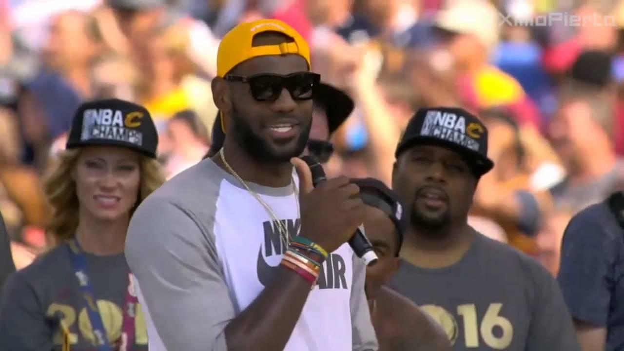 LeBron James Parade Speech | Cleveland Cavaliers Championship Parade ...