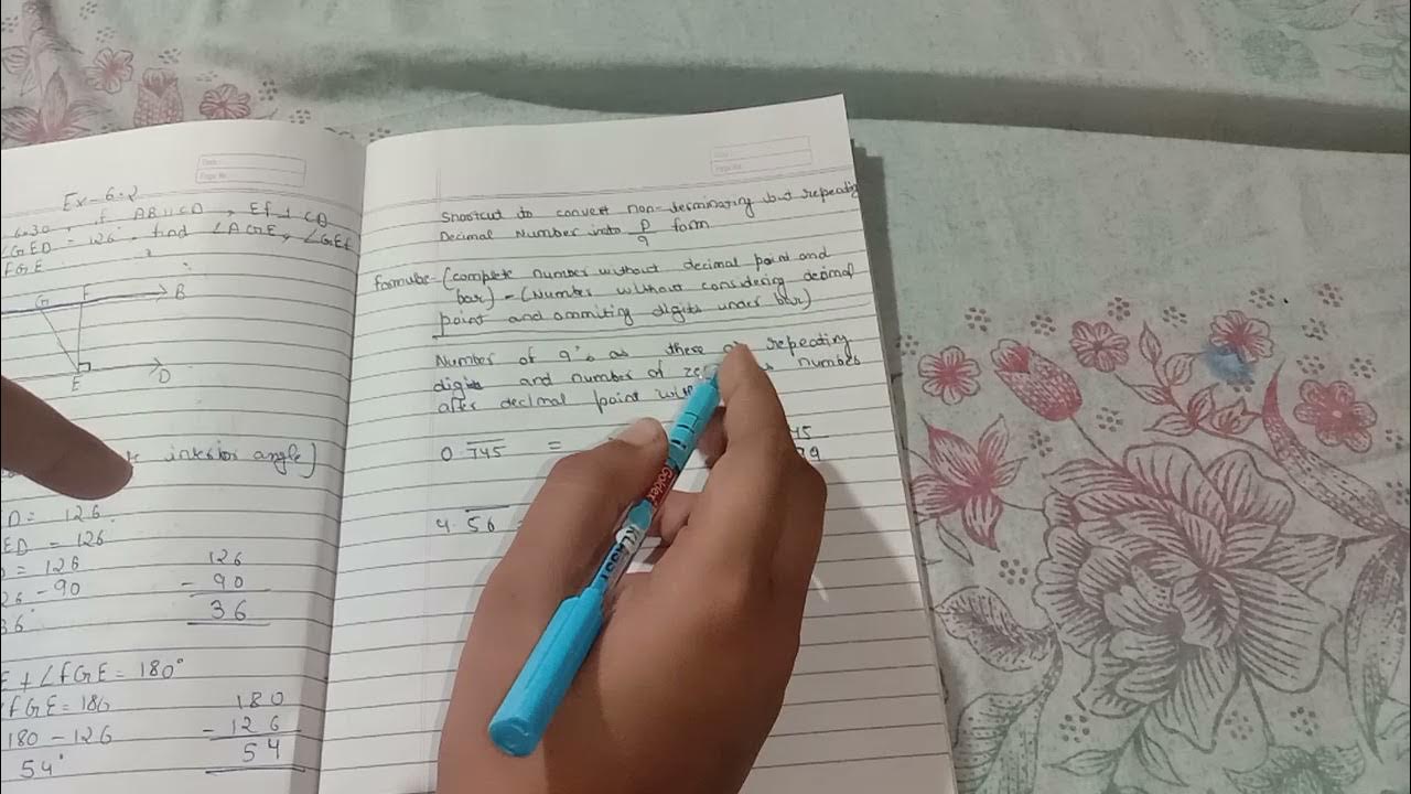 How to convert non terminating but repeating decimal into p/q form by shortcut method class 9 ...