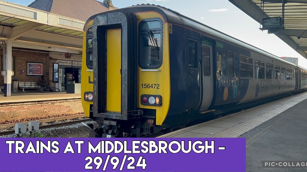 Trains at Middlesbrough - 29/9/24 - YouTube