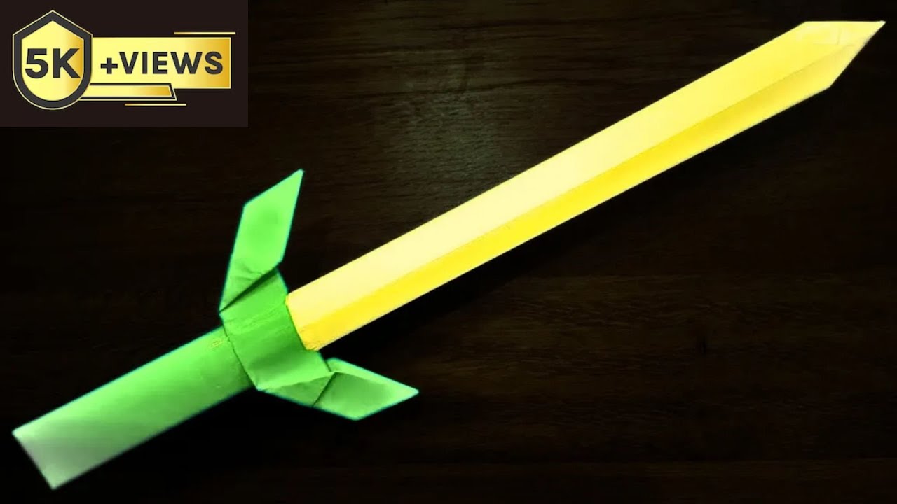 Make your own super simple! origami sword (Variation 2) | to impress ...