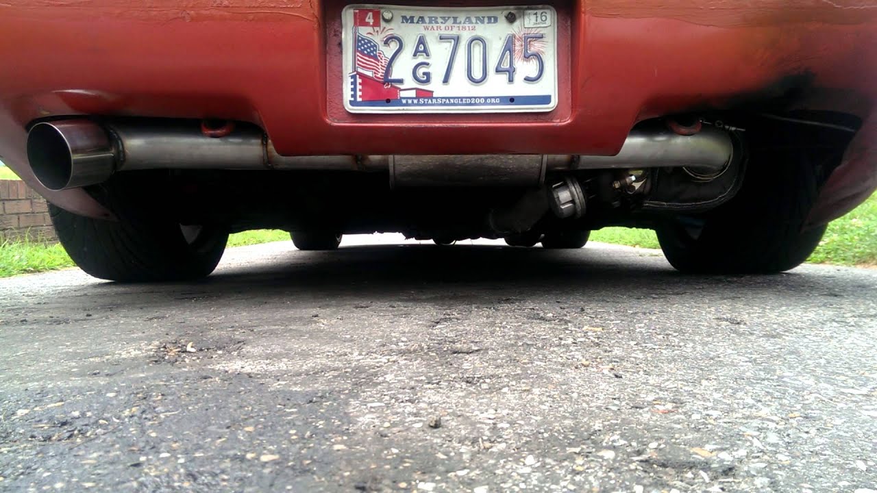 300zx rear mount exhaust & 2 step - YouTube