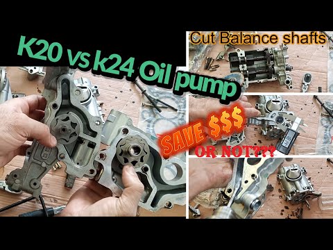 In depht comparison of k20 v k24 oil pumps - YouTube