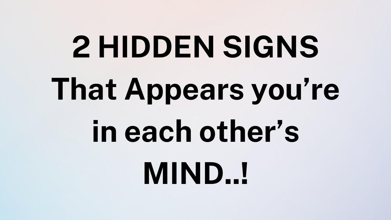 2 HIDDEN SIGNS That Appears you’re in each other’s MIND..! | Factopia ...