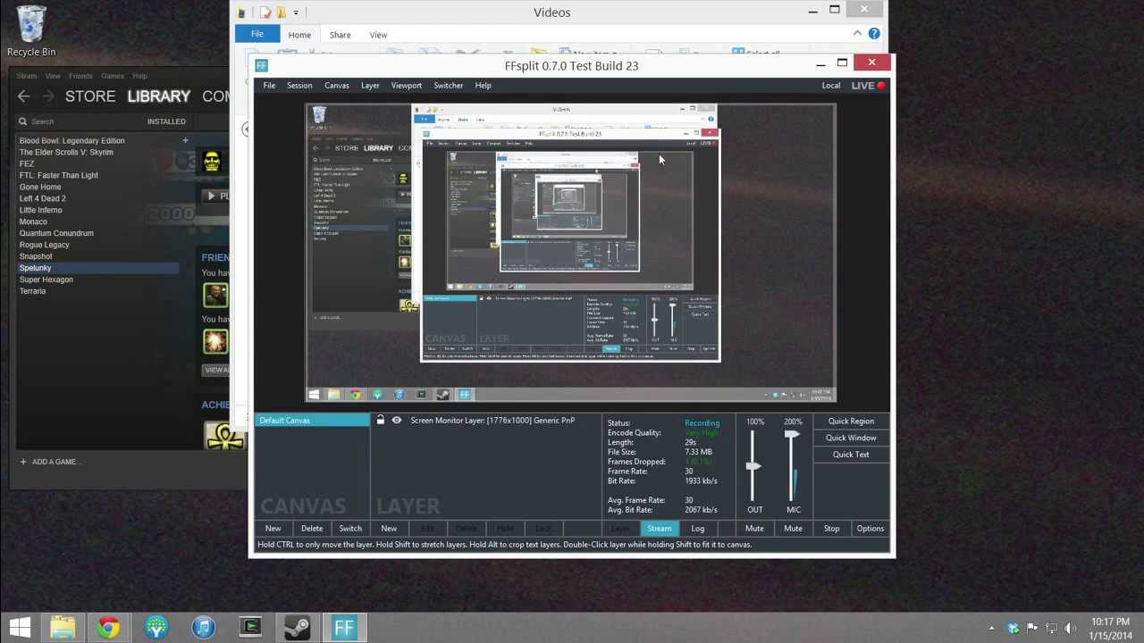 Recording with ffsplit - YouTube