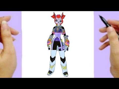 How to draw KIMIKO FIVE-TAILS Fortnite Chapter 4 Season 3 #fortnite # ...