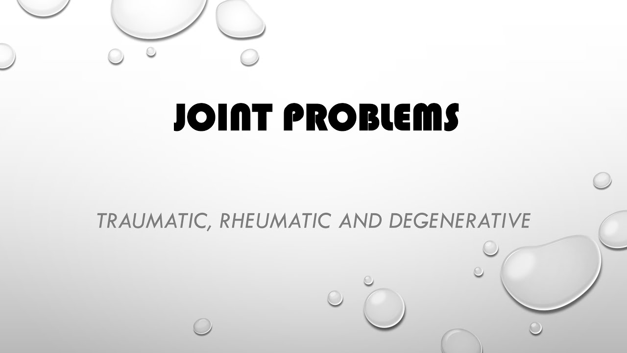 Joint Problems , interactive lecture - YouTube