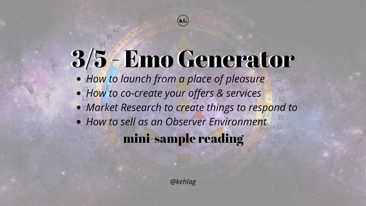 3/5 Emo Generator Human Design Reading - YouTube