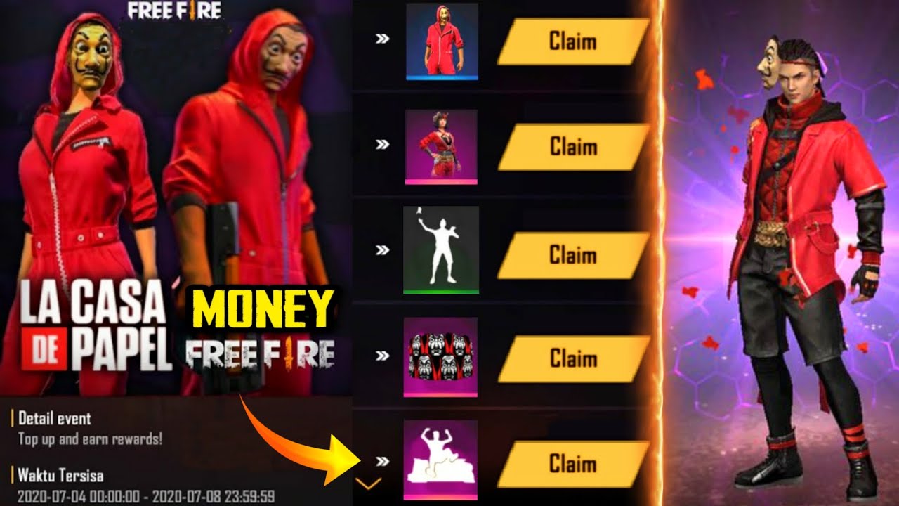 Free Fire Upcoming New Event Rewards || Money Heist Event || Next ...