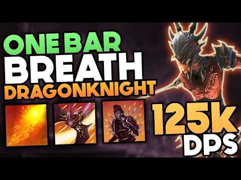 Easy One Bar Breath Dragonknight DPS Build - 125k DPS - ESO Update 49