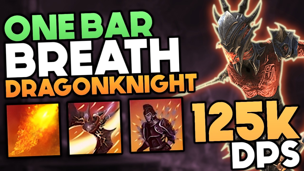 Easy One Bar Breath Dragonknight DPS Build - 125k DPS - ESO Update 49 ...