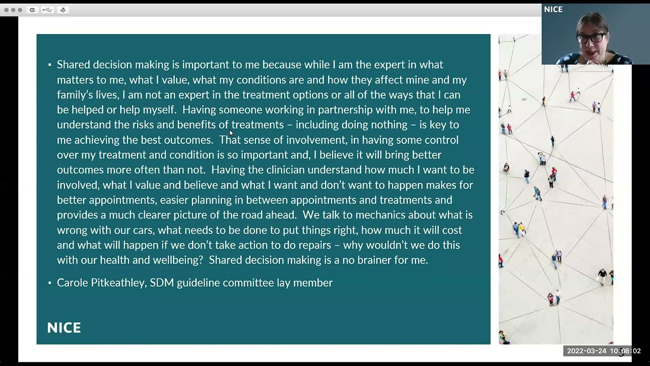 Implementing shared decision making: Putting NICE guidance into ...
