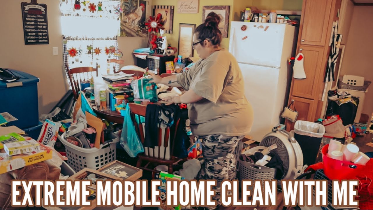 MASSIVE MOBILE HOME CLEAN WITH ME | part 2 | single wide mobile home ...