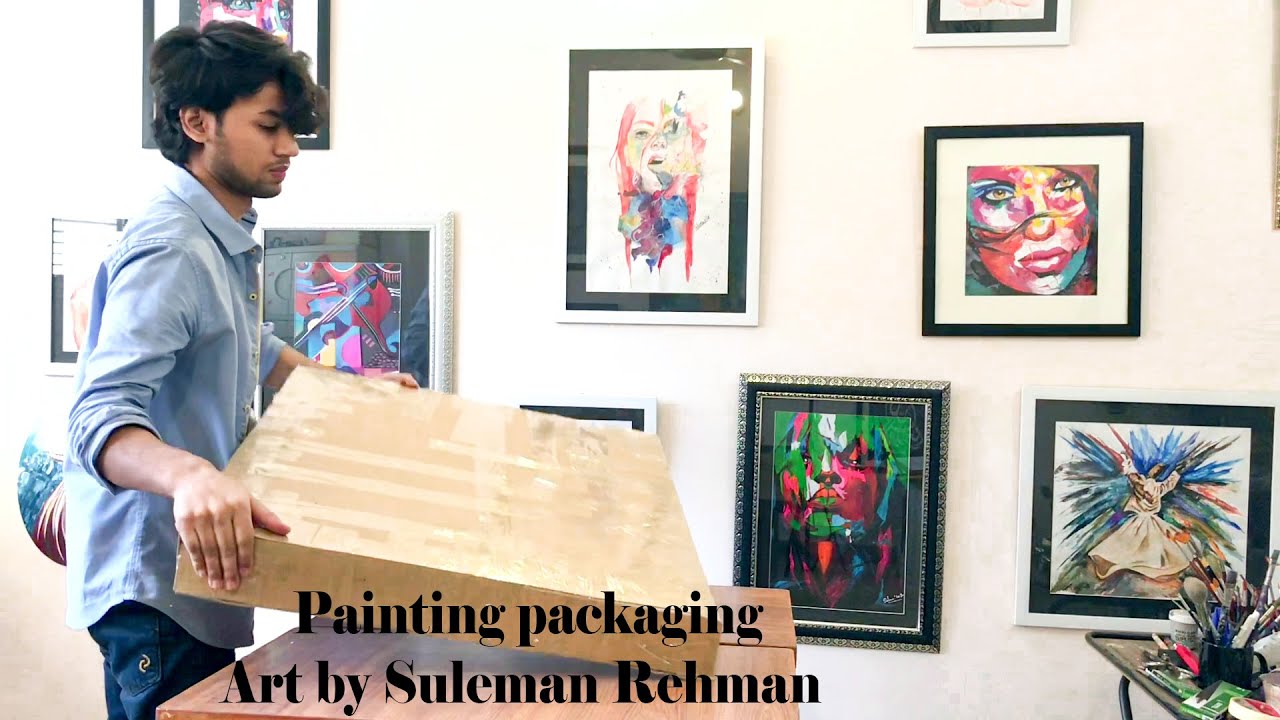 How to do packaging of glass framed painting | Full Artwork Packaging ...