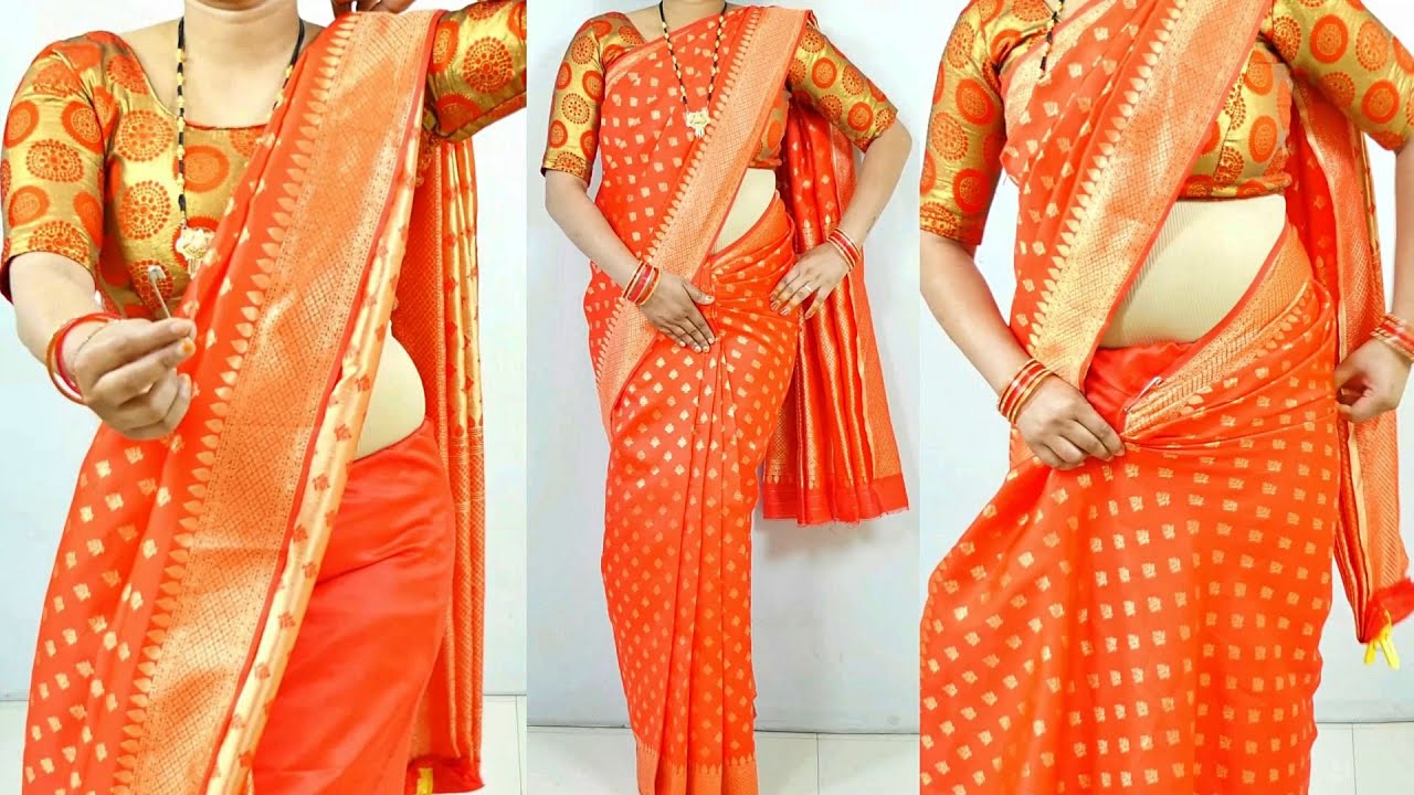 How To Wear Perfect Saree With Perfect Plates | Easy Saree Draping ...