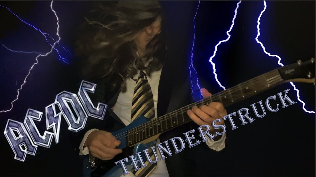 AC/DC - Thunderstruck (Instrumental cover with footage of real ...