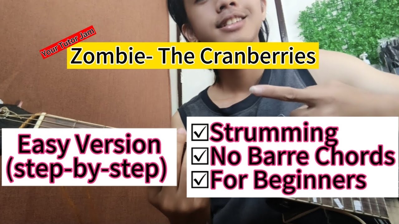 Zombie- The Cranberries | Guitar Tutorial | Strumming | Easy Version ...