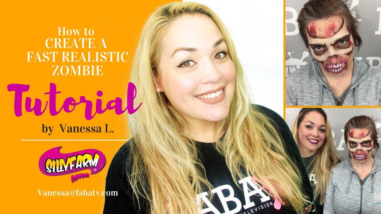 Real Zombie Make Up Face Painting Tutorial - YouTube