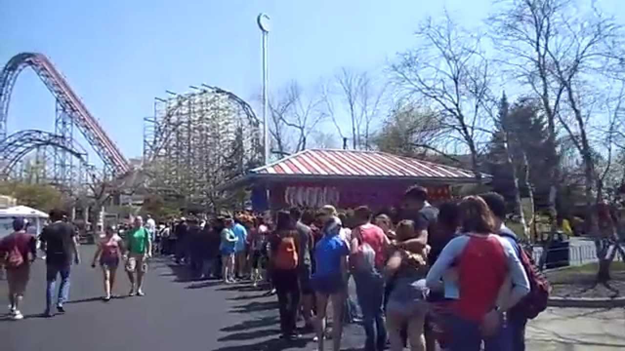 Goliath Line Six Flags Great America Opening Day 2015 5-2-15 - YouTube