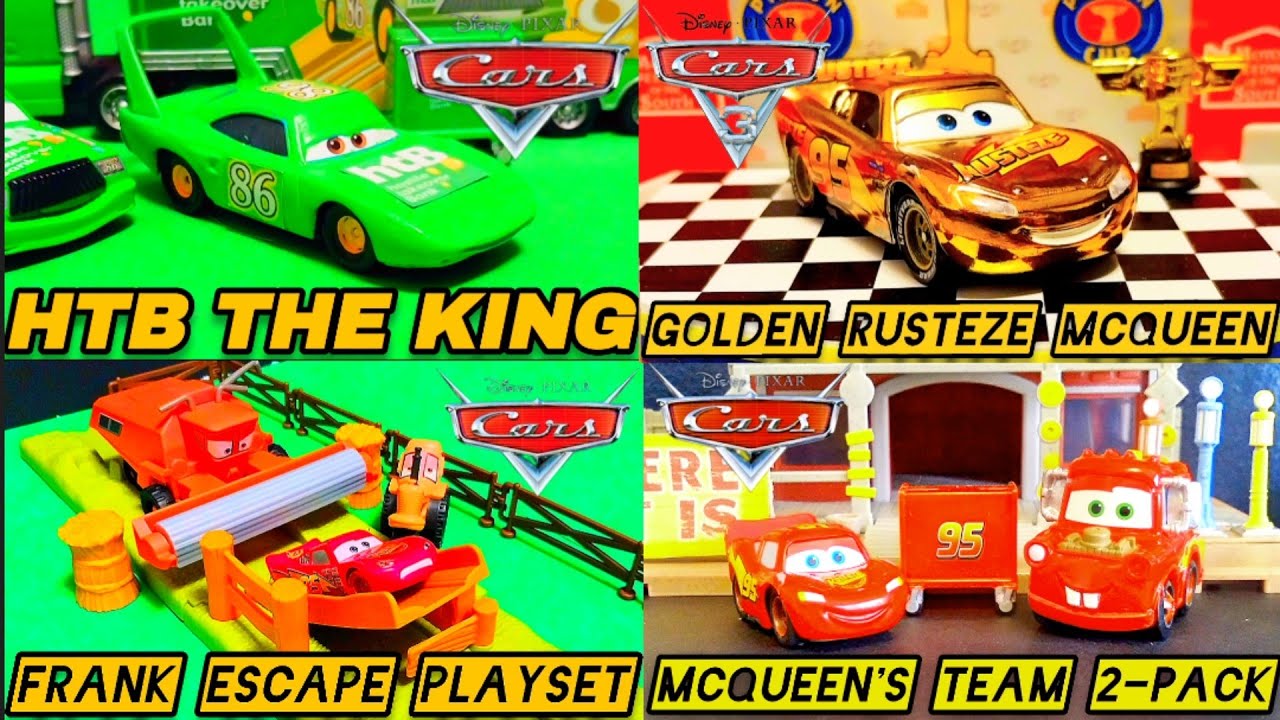 Disney Pixar Cars | Huge Review (HTB King, Golden Lightning McQueen ...