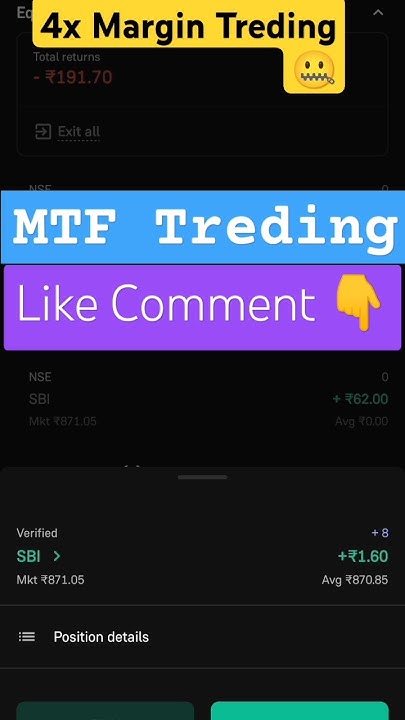 4X Leverage With MTF?How To Buy Margin Treding Facility oN #groww App? #sharemarket #treding # ...
