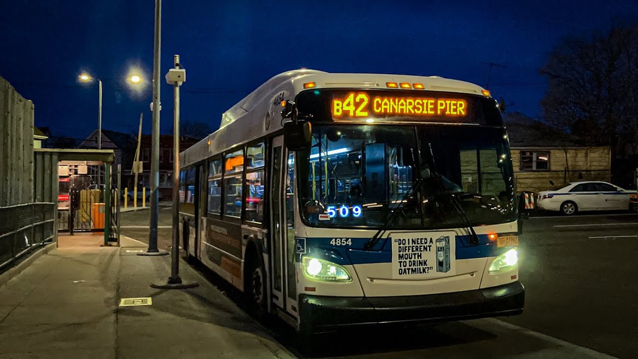 MTA NYCT: 2011 - 2012 New Flyer XD40 on the B42 leaving Rockaway ...