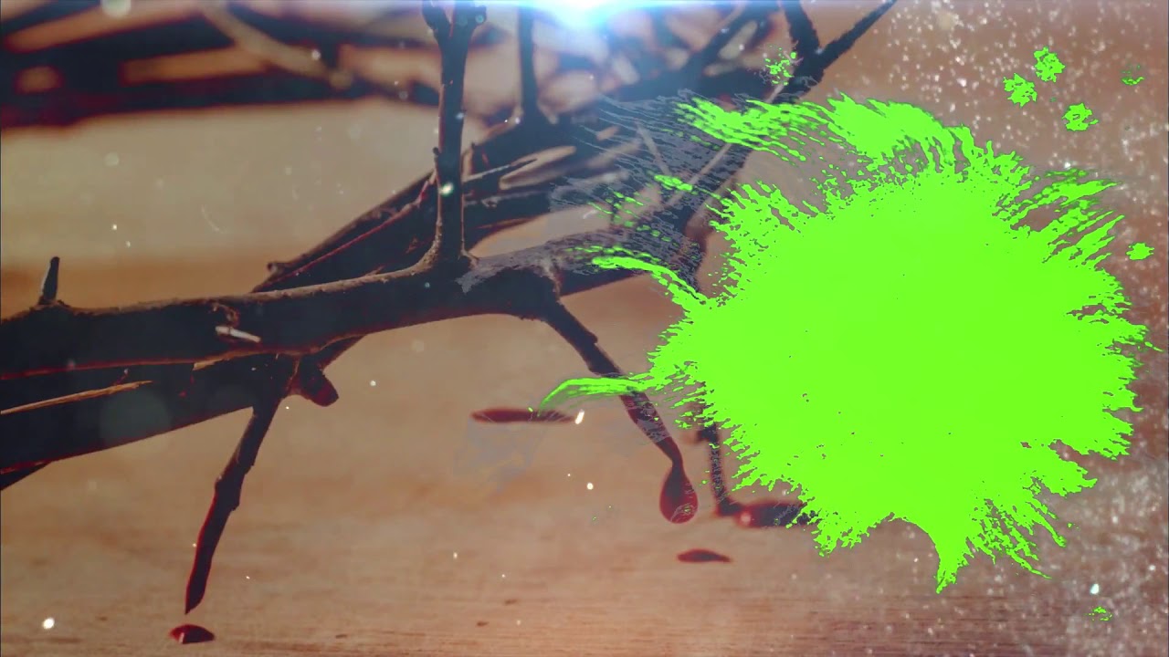 Easter greenscreen texture | chromokey| , with falling lightining ...