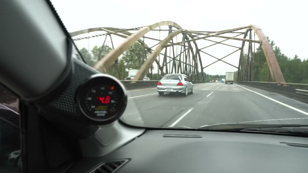 Evo 8 FP RED on E85! *highway pull - YouTube