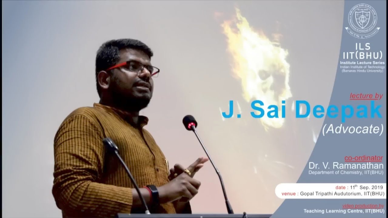J Sai deepak in (IIT) BHU || J Sai Deepak latest speech # ...