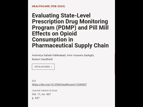 Evaluating State-Level Prescription Drug Monitoring Program (PDMP) and ...