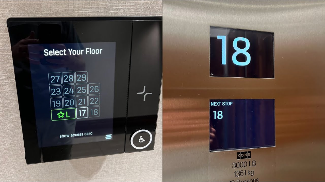 800 FPM Westinghouse/Kone Traction High Rise Elevators at Tower Place ...