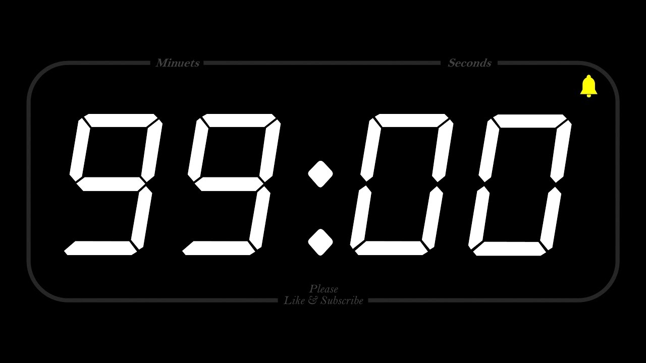 99 MINUTE TIMER ALARM 1080p COUNTDOWN YouTube 99 MINUTE TIMER ALARM 1080p COUNTDOWN YouTube