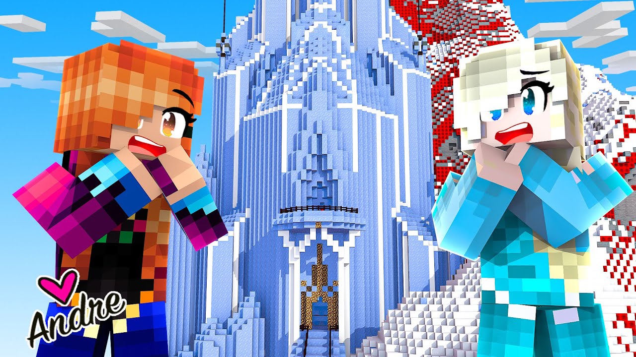 Se derrite el castillo de hielo de Elsa de Frozen! | Minecraft Andre ...