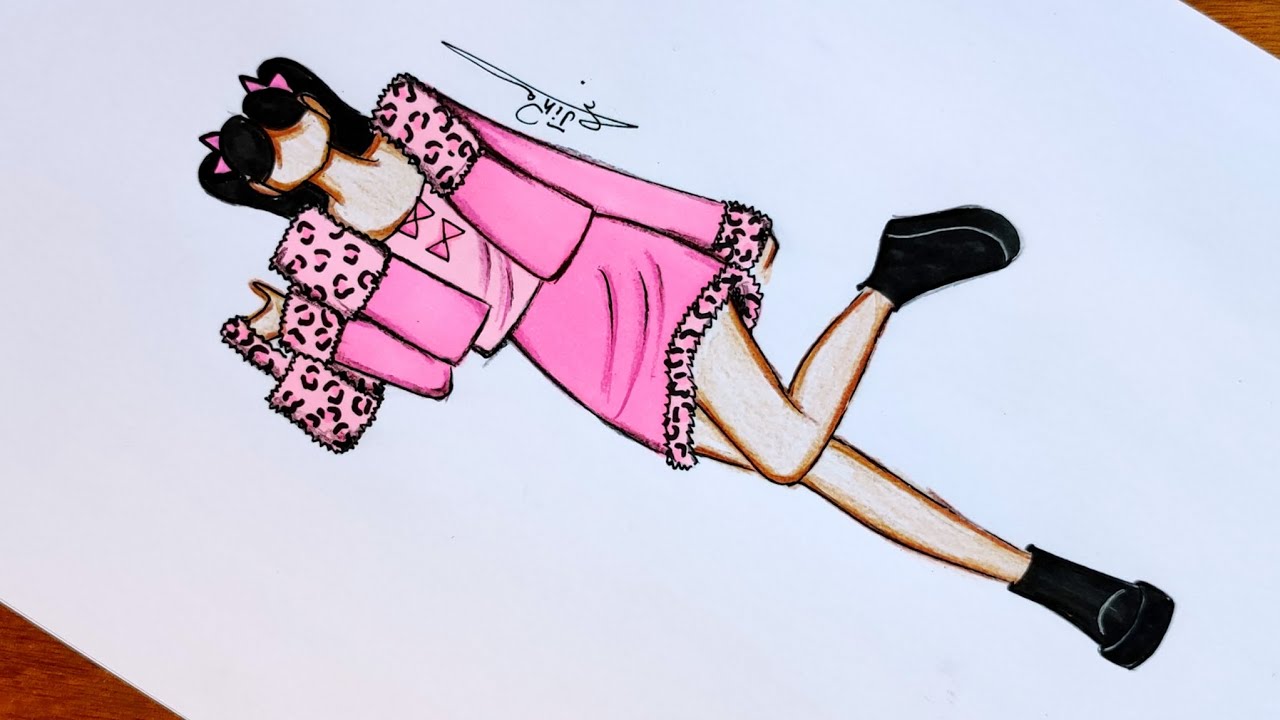 تعلم رسم أزياء كورية رسم باربي كورية 💖 تعليم رسم الأزياء للمبتدئين Youtube