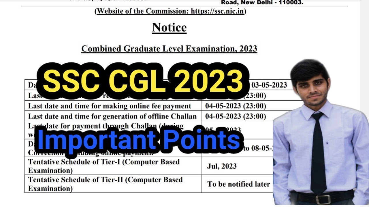 SSC CGL 2023 Notification Out | Important Points #cgl2023 - YouTube