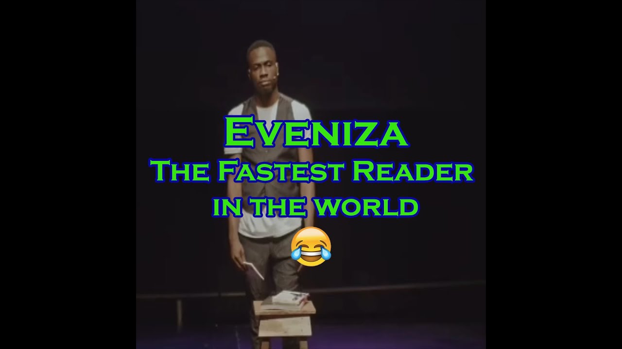 The Fastest Reader in the world? a.k.a Eveniza. 😂😂 - YouTube
