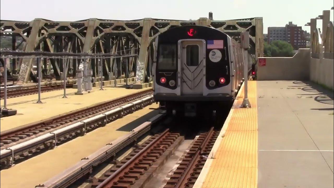 IND Culver Line: (F)(G) Trains at Smith-9th Sts [R160A, R160B] - NYC Subway - YouTube