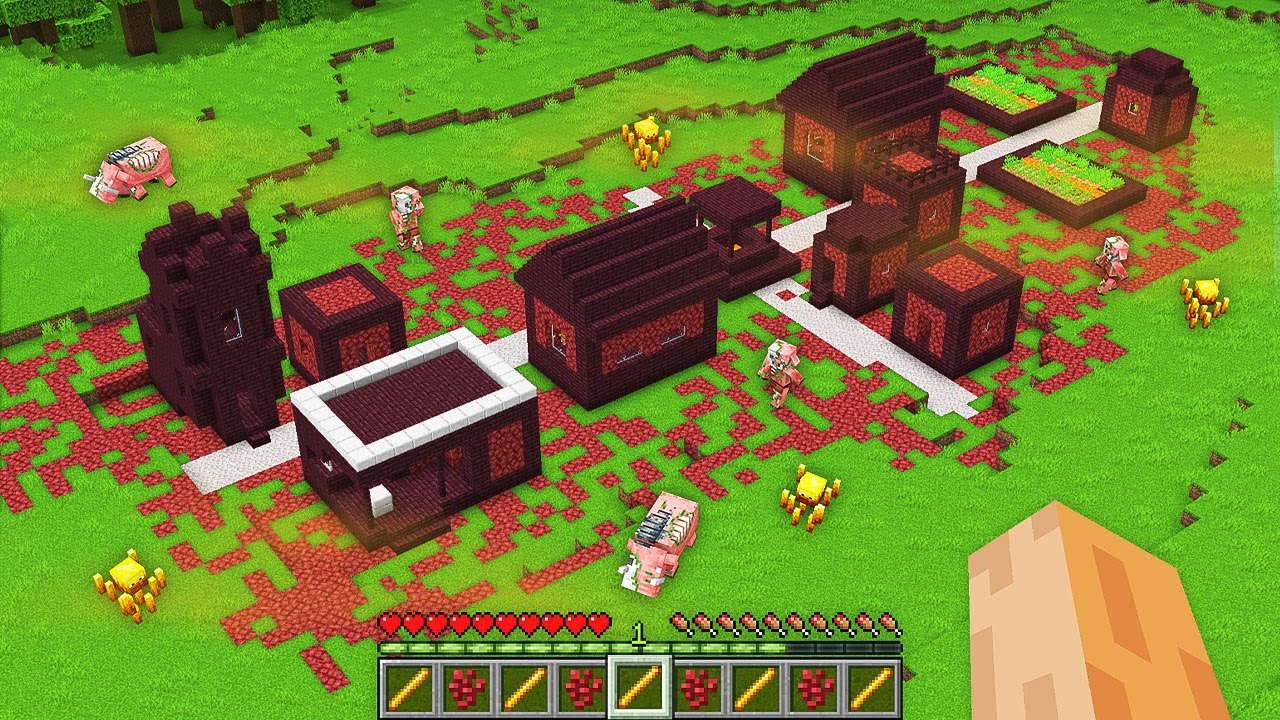 I look this NETHER VILLAGE in My Minecraft World !!! Secret Pigman ...